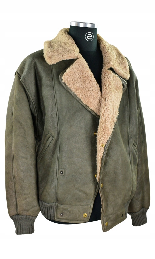 Original Shearling by Fratelli Gallotti Włoski Kożuch Bomber Skóra ...