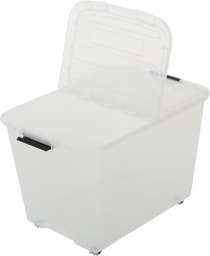 Iris Ohyama TBRH-60 Pudełko na kółkach, z pokrywką przezroczyste 60l - 14459493859 - oficjalne ...
