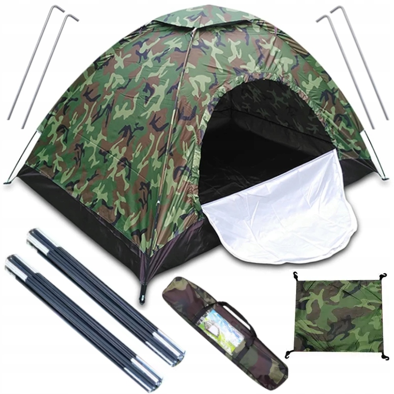 NAMIOT 4 OSOBOWY NA CAMPING BIWAK WODOODPORNY XXL - 13800542671 - oficjalne archiwum Allegro