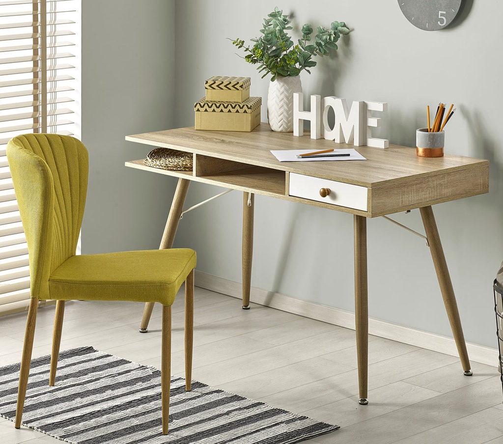 NOWOCZESNE BIURKO POD KOMPUTER LAPTOP = DĄB SONOMA - 6929533932 ...