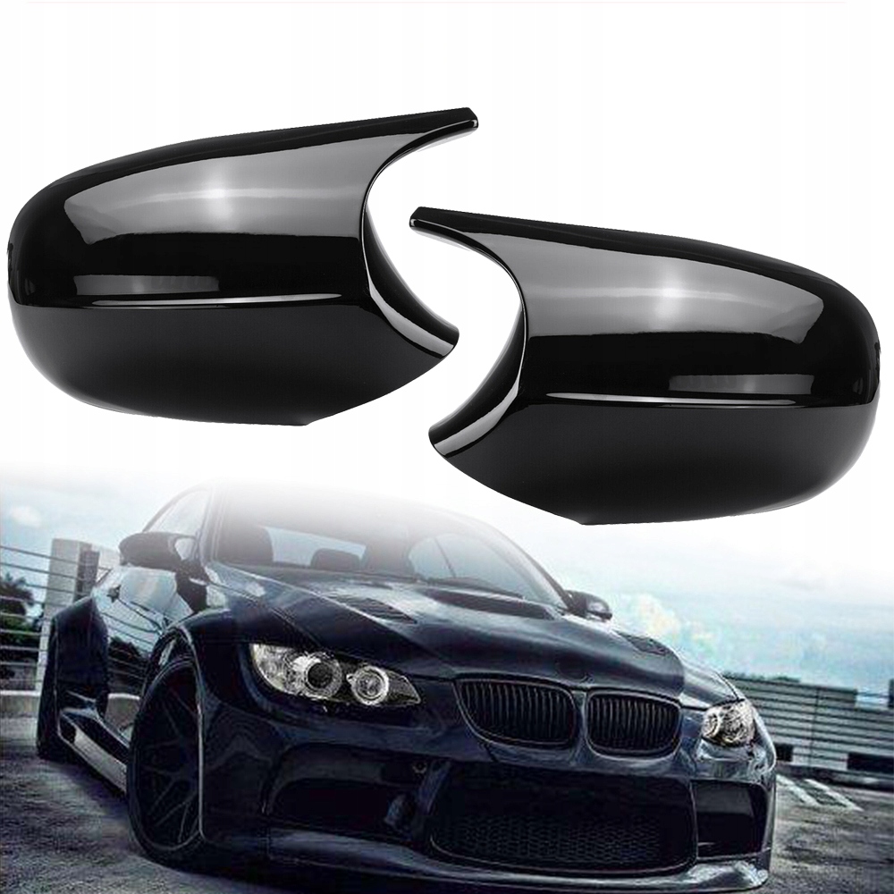 MIRROR COVERS BMW E90 E91 E92 E82 Glossy Black PRELIFT MIRROR COVERS M3 ...