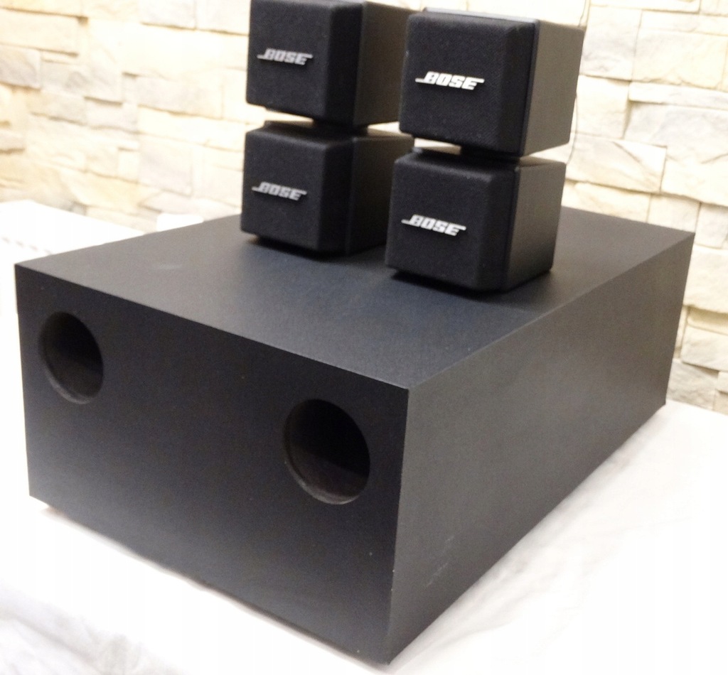 SUBWOOFER BOSE ACOUSTIMASS 5+DWIE SATELITKI 100W - 11655329229 - oficjalne archiwum Allegro