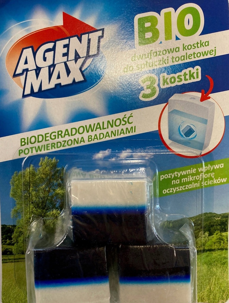 AGENT MAX BIO KOSTKA DO SPŁUCZKI TOALETOWEJ 3SZT - 9759840464 ...