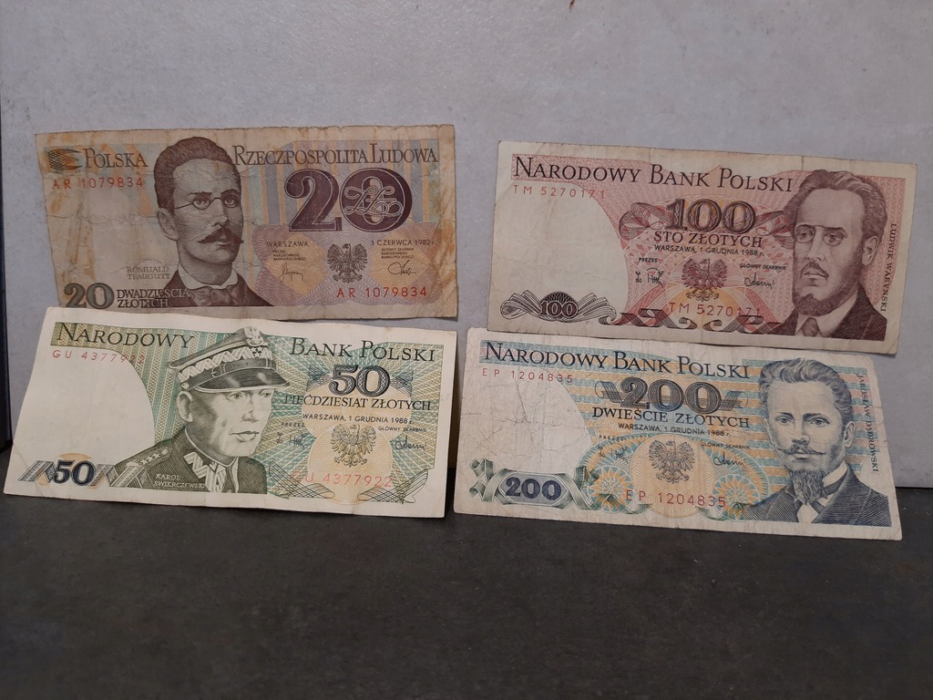 stare banknoty pieniądze zestaw banknotów PRL - 12683307760 - oficjalne ...