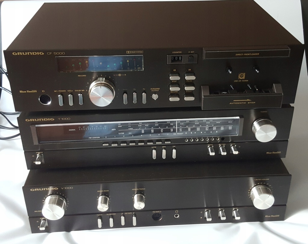Grundig V1000 T1000 CF5000 zestaw komplet wieża - 12320523298 ...