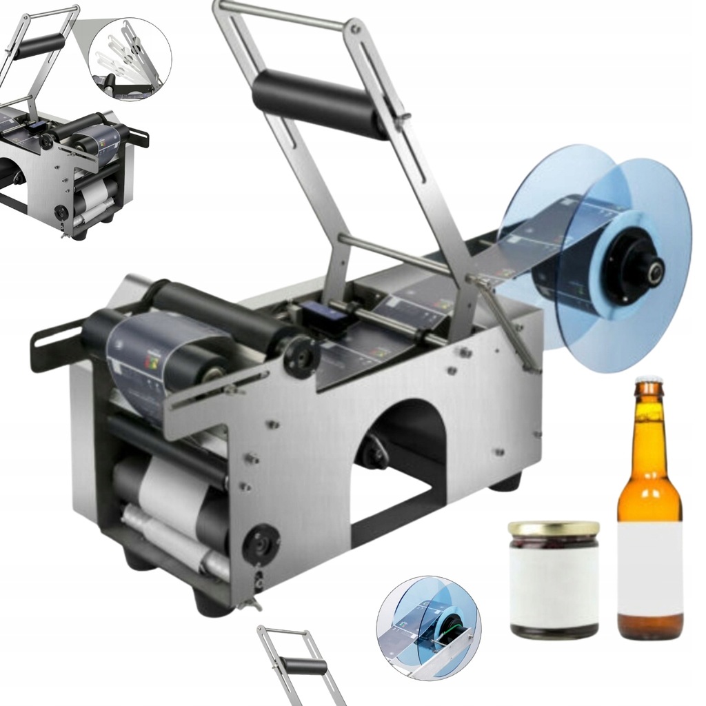 AUTOMATYCZNA MASZYNA DO ETYKIETOWANIA BUTELEK 26CM - 13989481509 - oficjalne archiwum Allegro