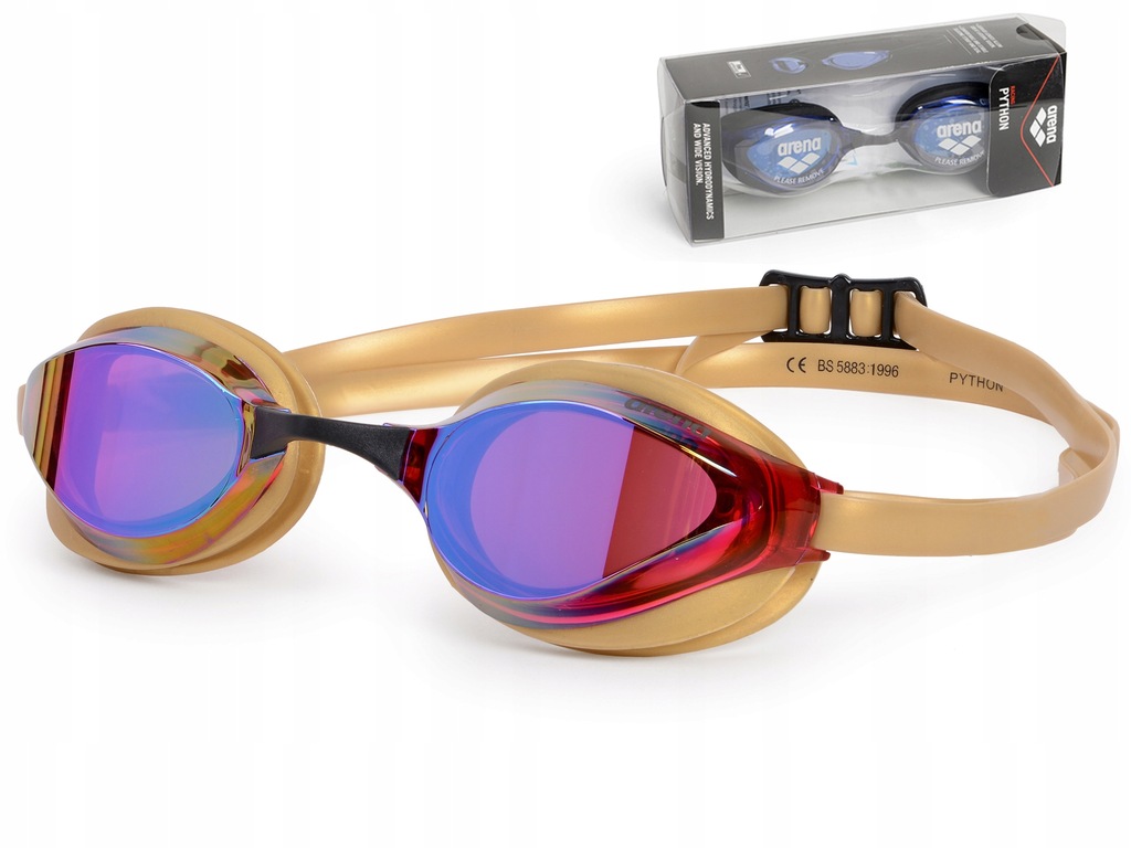 OKULARY OKULARKI ARENA PYTHON MIRROR ZAWODNICZE - 7549628172 ...