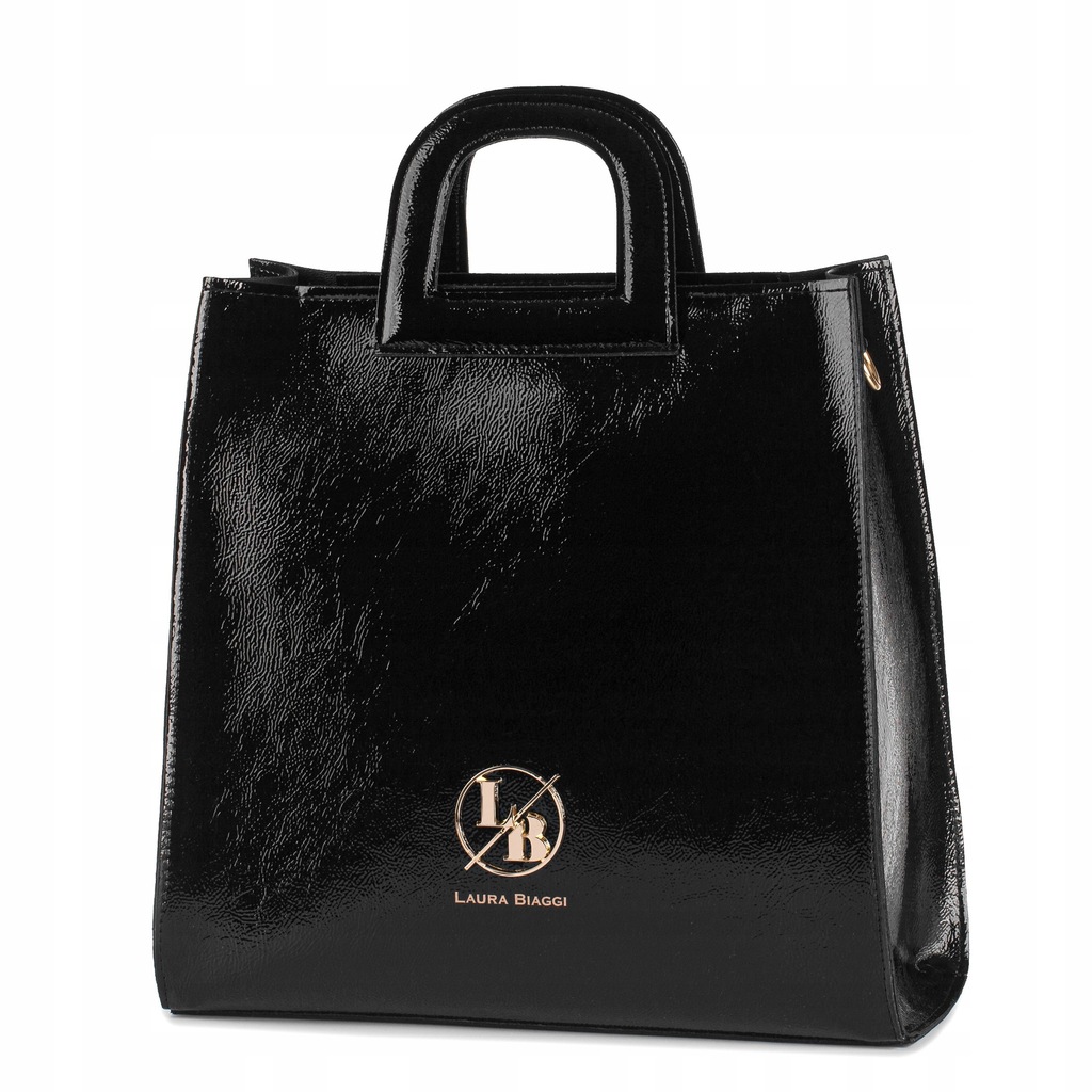 TOREBKA DAMSKA SHOPPER KUFEREK CZARNA LAURA BIAGGI - 11578863448 - oficjalne archiwum Allegro