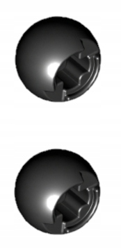 LEGO Kulka z Przelotem Czarny 53585 4286267 - 2szt - 12595223972 ...