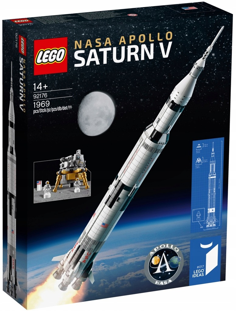 LEGO Ideas Rakieta NASA Apollo Saturn V 21309 - 12664772757 - oficjalne ...