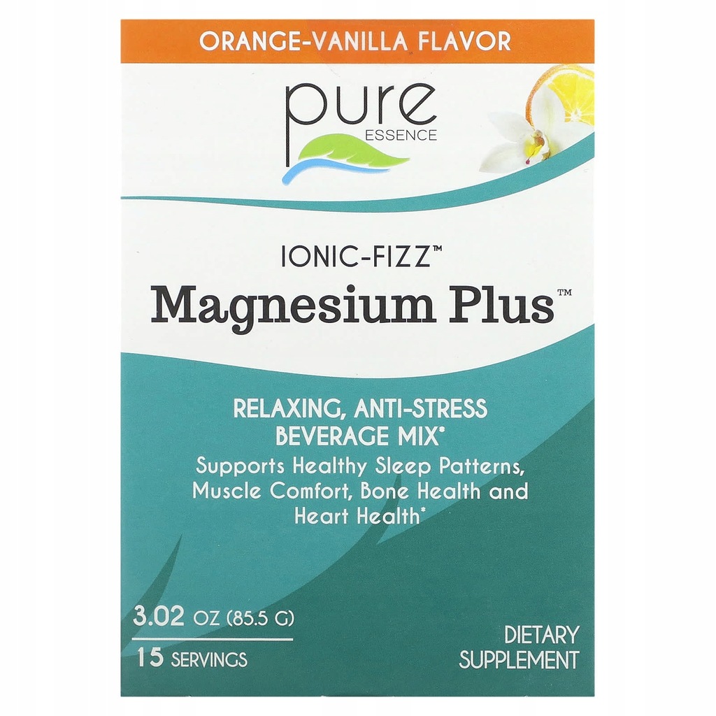 Pure Essence Ionic-Fizz Magnesium Plus - Magnez Plus w proszku w formie ...