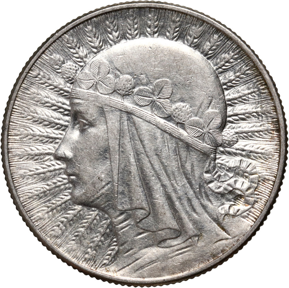 33 II RP, 5 złotych 1933, Głowa Kobiety ze znakiem - 13791957663 - oficjalne archiwum Allegro