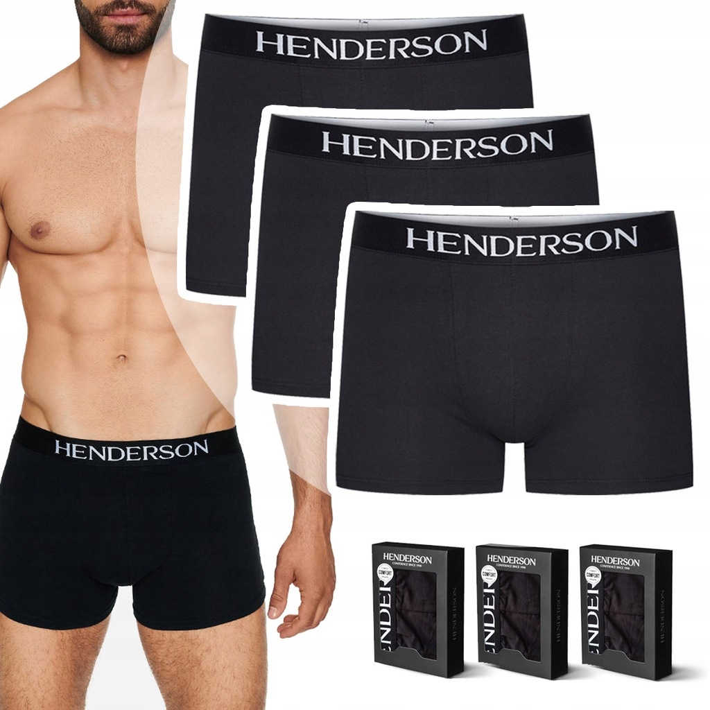 Bokserki męskie bawełniane premium HENDERSON *L - 12944627446 ...