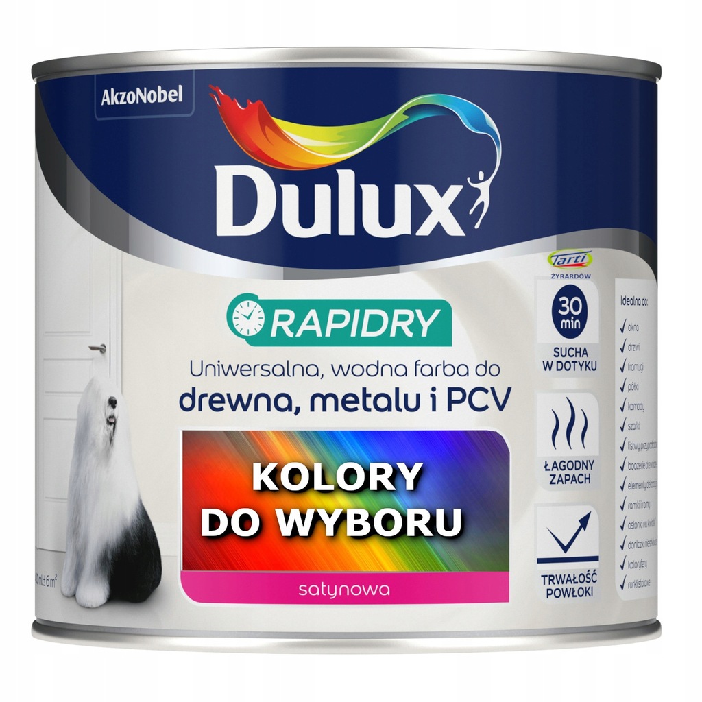 Dulux RAPIDRY farba szybkoschnąca KOLORY 0,4L - 12575613688 - oficjalne ...