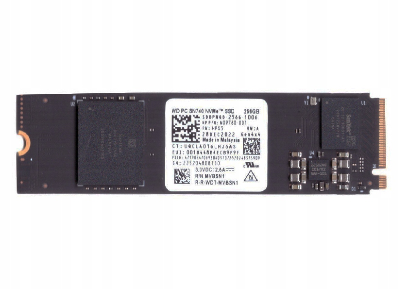 Bardzo szybki dysk SSD Western Digital WD SN740 m2 256GB M2 PCI Gen4 NVMe - 14551340266 ...