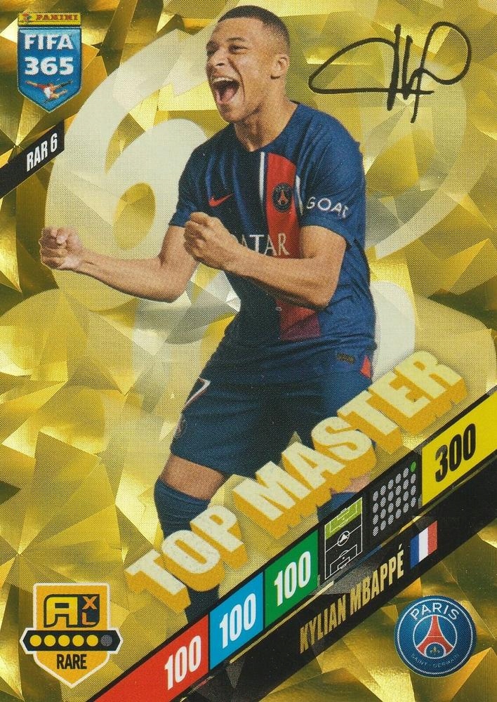 FIFA 365 2024 Panini Top Master Kylian Mbappe Psg RAR 6 karty ...