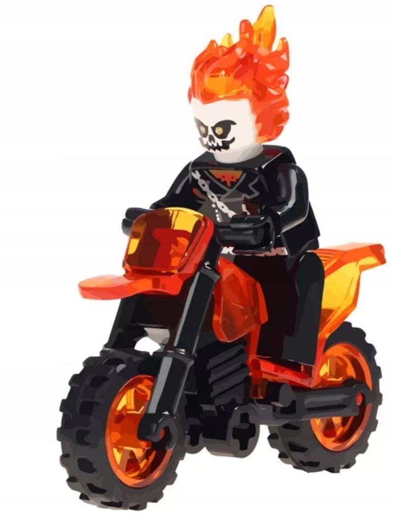 Figurka Ludzik GHOST RIDER Marvel + karta LEGO - 8387661565 - oficjalne ...