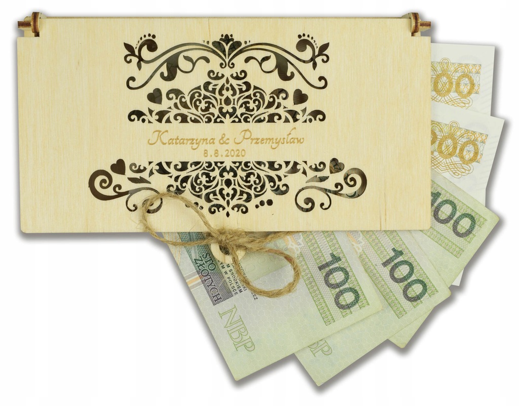 Pudelko Na Pieniadze Prezent - Ażurowe - 10921567879 - oficjalne archiwum Allegro