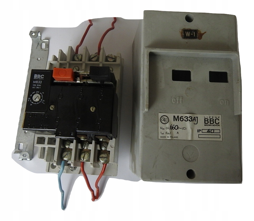Wyłącznik silnikowy M633 16-25A BBC + górna obudow - 8984580769 ...
