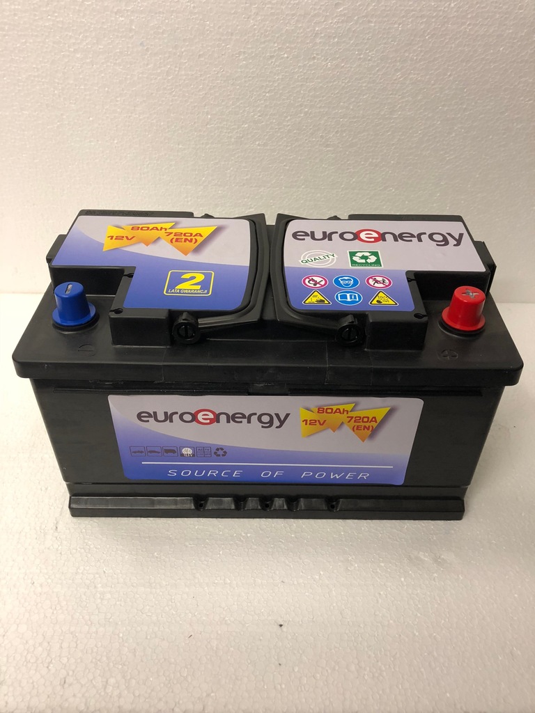 AKUMULATOR EURO ENERGY EE80 12V 80AH P+ 720A - 7212345017 - oficjalne ...
