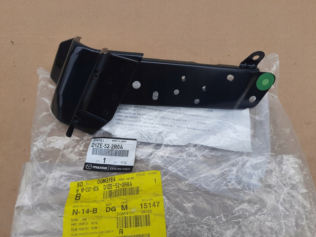 MAZDA CX3 WSPORNIK MOCOWANIE BŁOTNIKA PRZÓD LH - 11180362330 ...