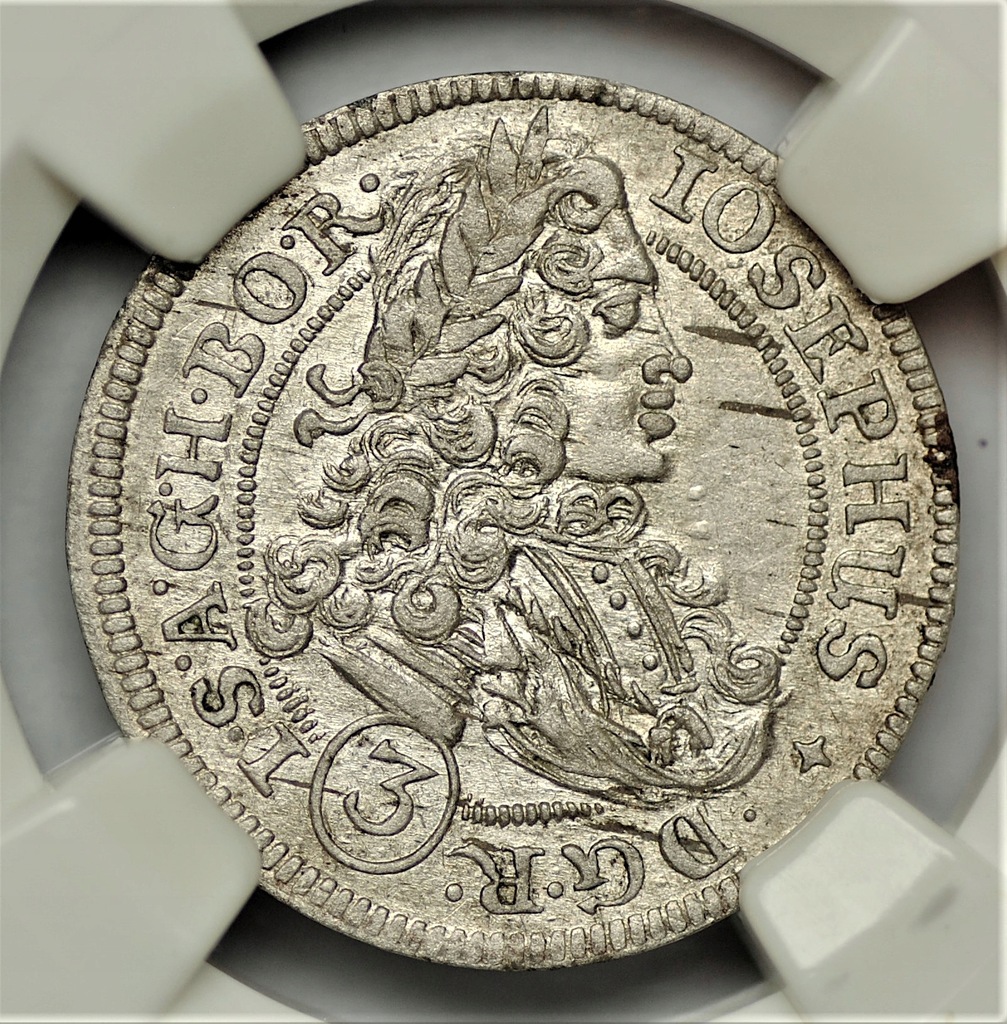 gh Śląsk, Wrocław, 3 krajcary 1707 NGC AU58 - 12753776829 - oficjalne ...