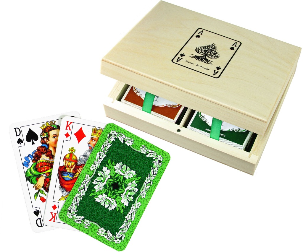 Karty LIŚCIE DĘBU PIATNIK w pudełku PREZENT nowość - 6748936632 - oficjalne archiwum Allegro