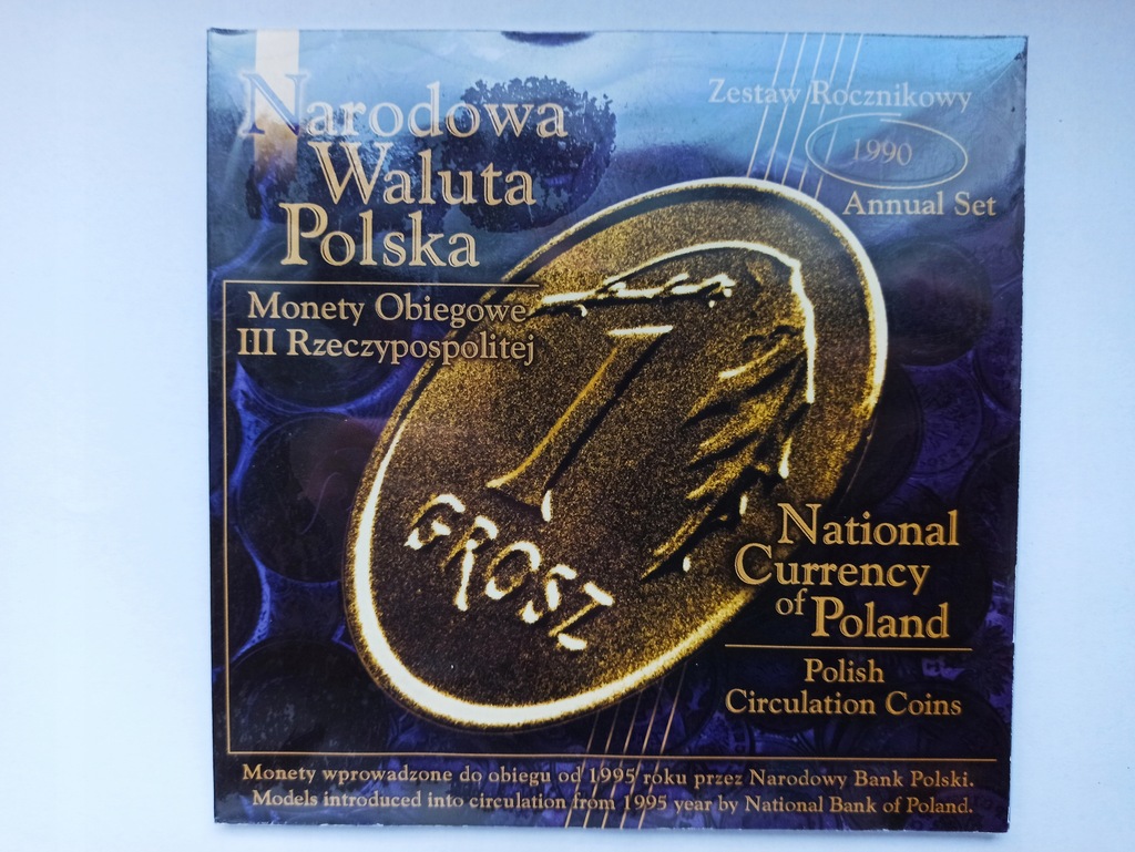 NARODOWA WALUTA POLSKA. ZESTAW ROCZNIKOWY 1990. SET MENNICZYCH MONET ...