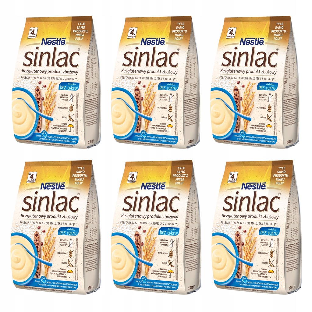 NESTLE SINLAC bez glutenu i dodatku cukru 6x300g - 14101830318 ...