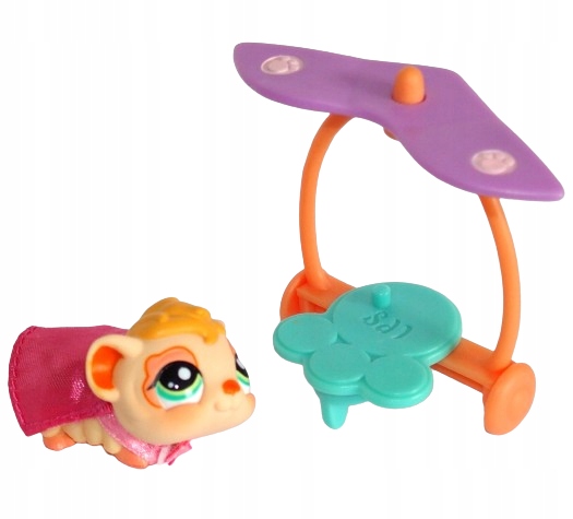 chomik ŚWINKA MORSKA #1844 + LOTNIA +ubranko Littlest Pet Shop LPS ...