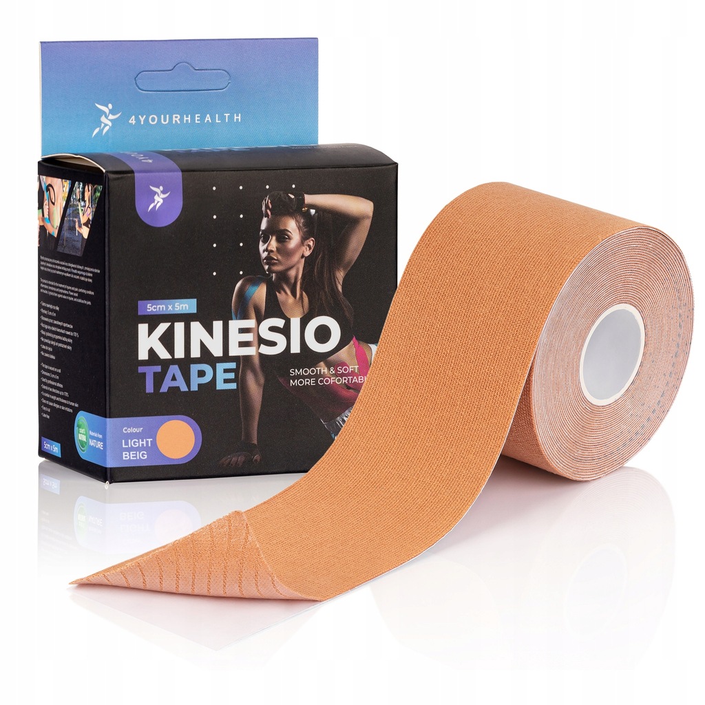KINESIOTAPING KINESIO PLASTRY TEJPY TAPE TAŚMA 5M - 10668773963 - oficjalne archiwum Allegro
