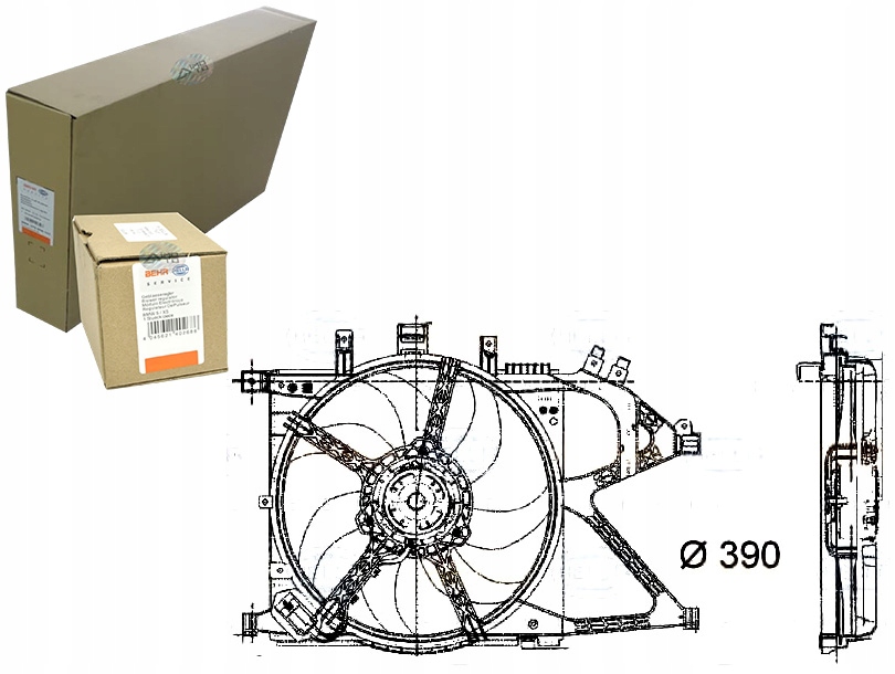 WENTYLATOR CHŁODNICY OPEL CORSA C 1.4 (F08. F68) - 12156742669 ...