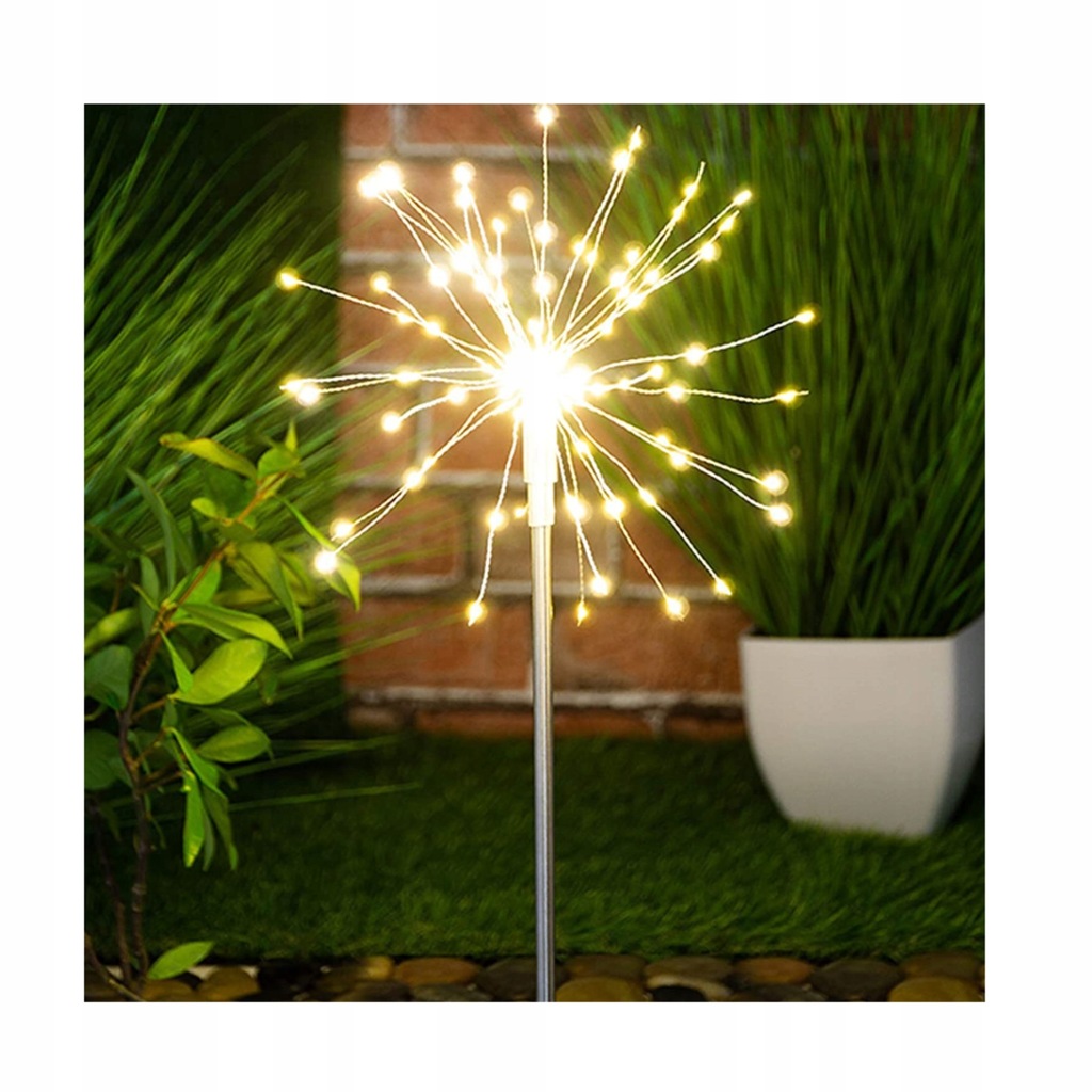 LAMPA SOLARNA LED OGRODOWA DMUCHAWIEC WBIJANA 85CM - 12398271364 - oficjalne archiwum Allegro