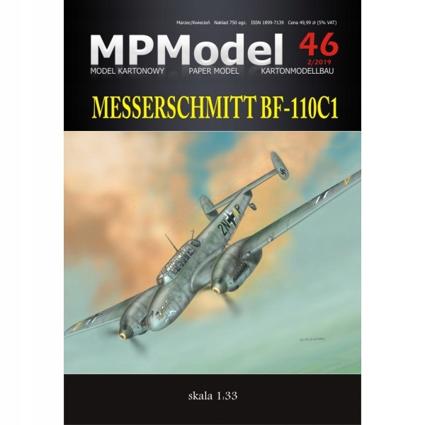 MPModel 46 Myśliwiec Messerschmitt Bf-110 C1 1:33 - 12759385128 ...