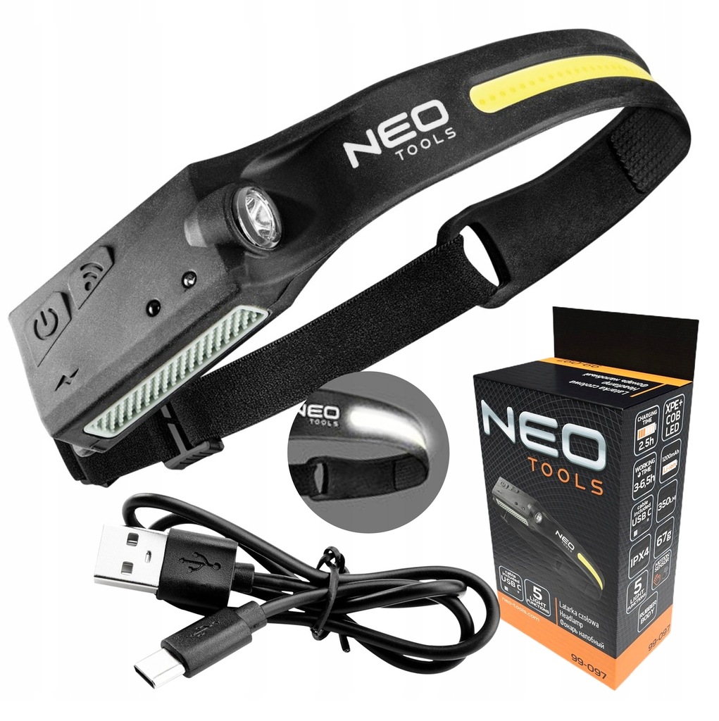 LAMPKA CZOŁOWA LED NA AKUMULATOR DLA MECHANIKA NEO - 14261382934 - oficjalne archiwum Allegro