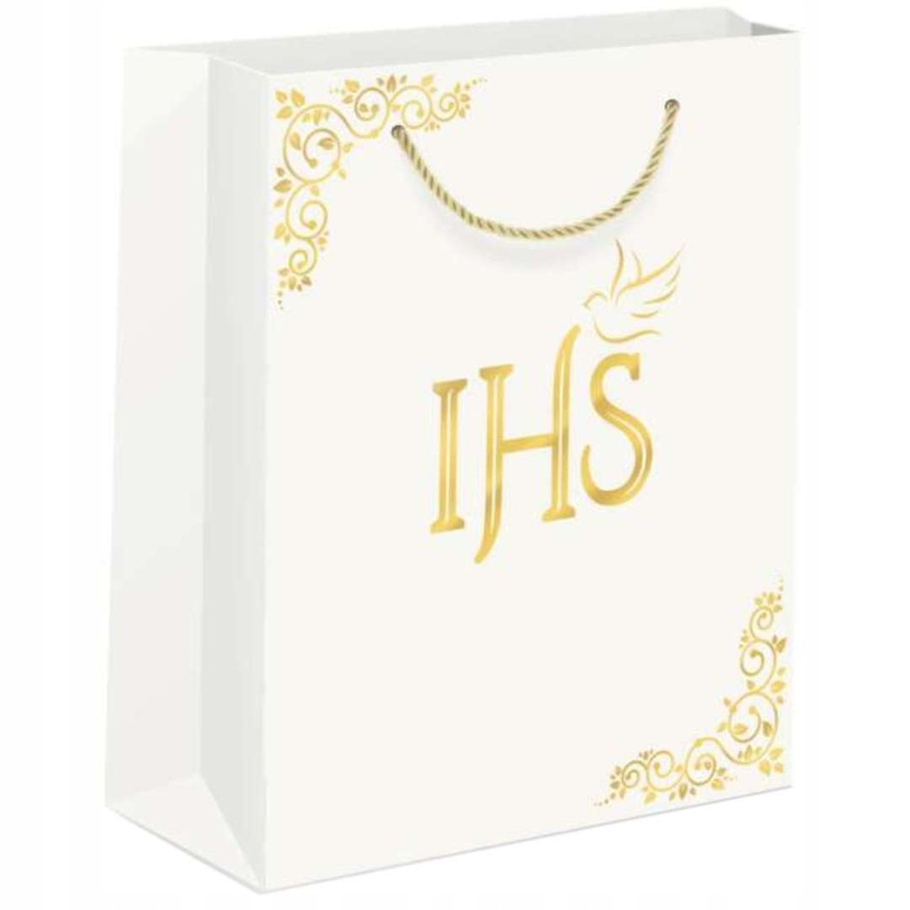 TOREBKA na prezent KOMUNIA komunijna IHS biała M - 11896726639 - oficjalne archiwum Allegro
