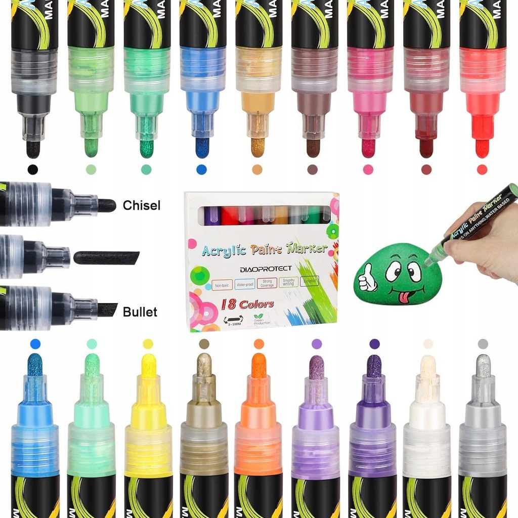 18 Pcs Mazaki AKRYLOWE Markery Długopisy akrylowe - 11928128049 ...