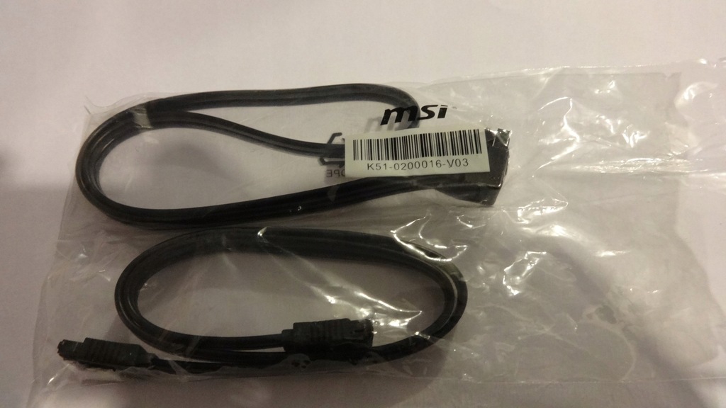 MSI kabel SATA 3 SSD HDD 6 Gb/s prosty - kątowy - 7661022597 ...