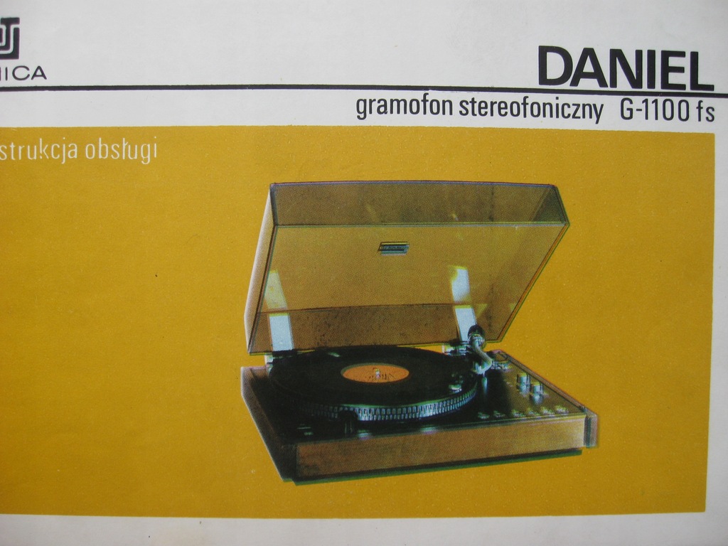 Gramofon UNITRA DANIEL G-1100 Instrukcja Schemat - 12557395401 ...