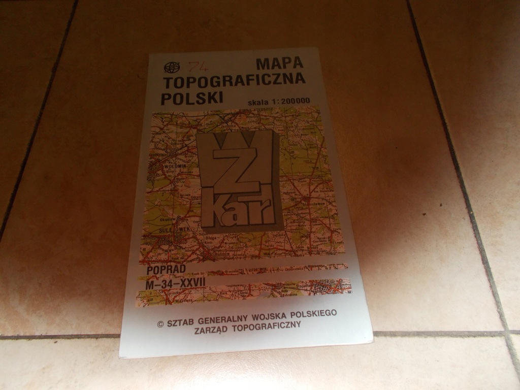 Poprad Wojskowa mapa topograficzna Levoca Stara Lubovna Spisska Nova ...