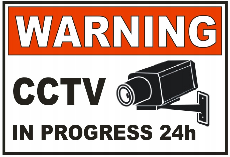 10szt A4 TABLICZKA CCTV IN PROGRESS 24h - 11812265376 - oficjalne ...
