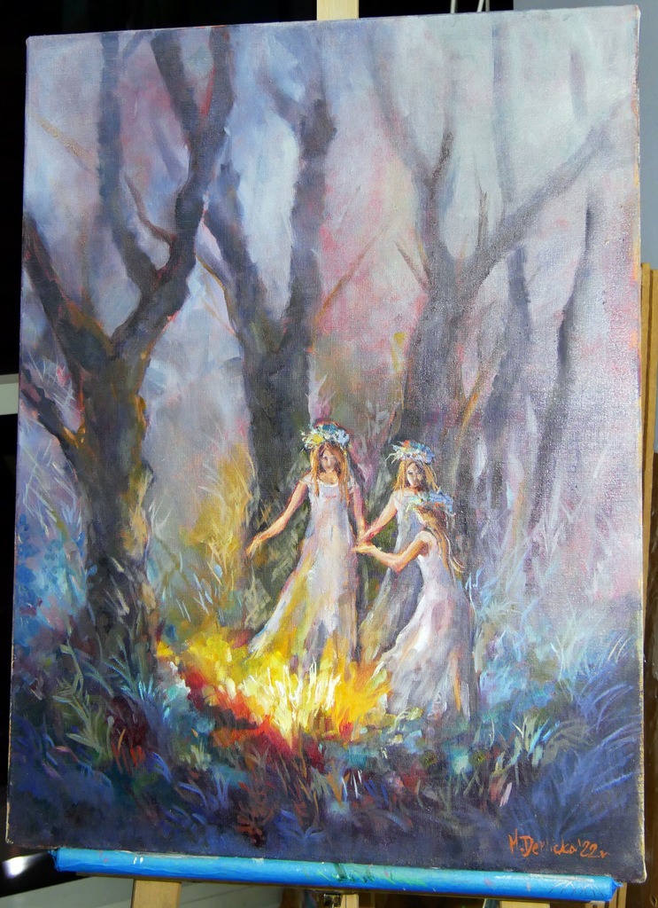 Obraz Noc Kupały olej len FormAT Wyszków #4312_067 - 13164467886 ...