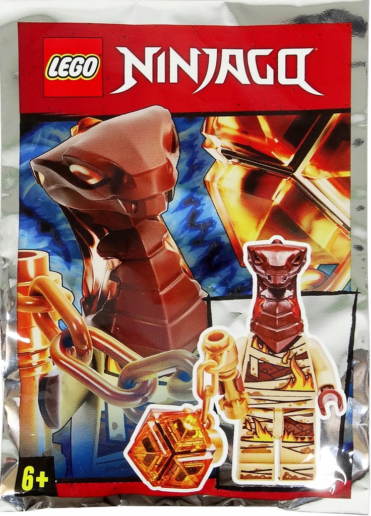 LEGO NINJAGO FIGURKA OGNISTY WĘŻON PYRO WHIPPER NJO553 891954 SASZETKA ...