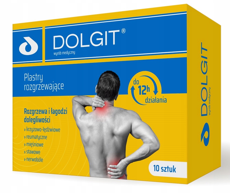 DOLGIT PLASTRY ROZGRZEWAJĄCE 10 SZT ŁAGODZI BÓL - 13120443395 ...