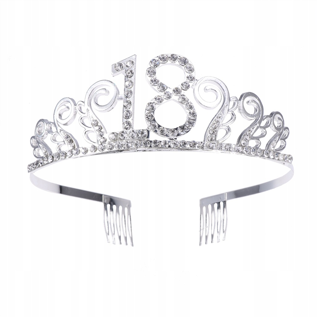 18th urodziny Tiara 18th urodziny Tiara Rhinestone - 12675319649 ...