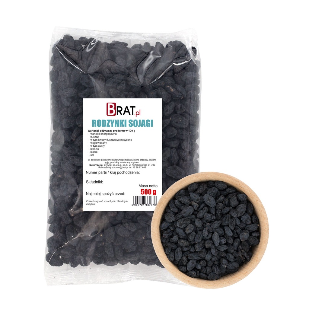Rodzynki Niebieskie SOJAGI extra duże 500g - 11928690267 - oficjalne archiwum Allegro