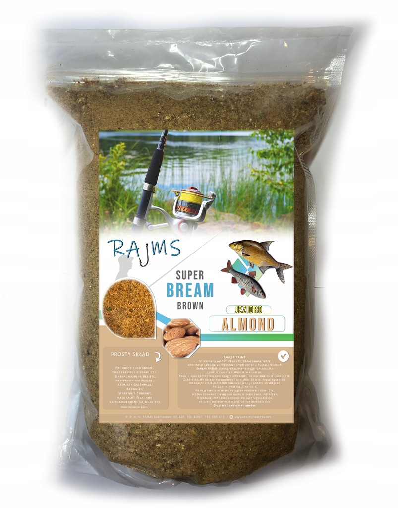 ZANĘTA RAJMS SUPER BREAM ALMOND JEZIORO 2,5 KG - 11885915104 ...