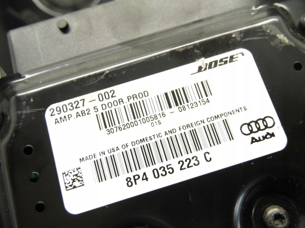 ZESTAW GLOSNIKI WZMACNIACZ BOSE AUDI A3 8P 3D KPL - 8301895689 - oficjalne archiwum Allegro