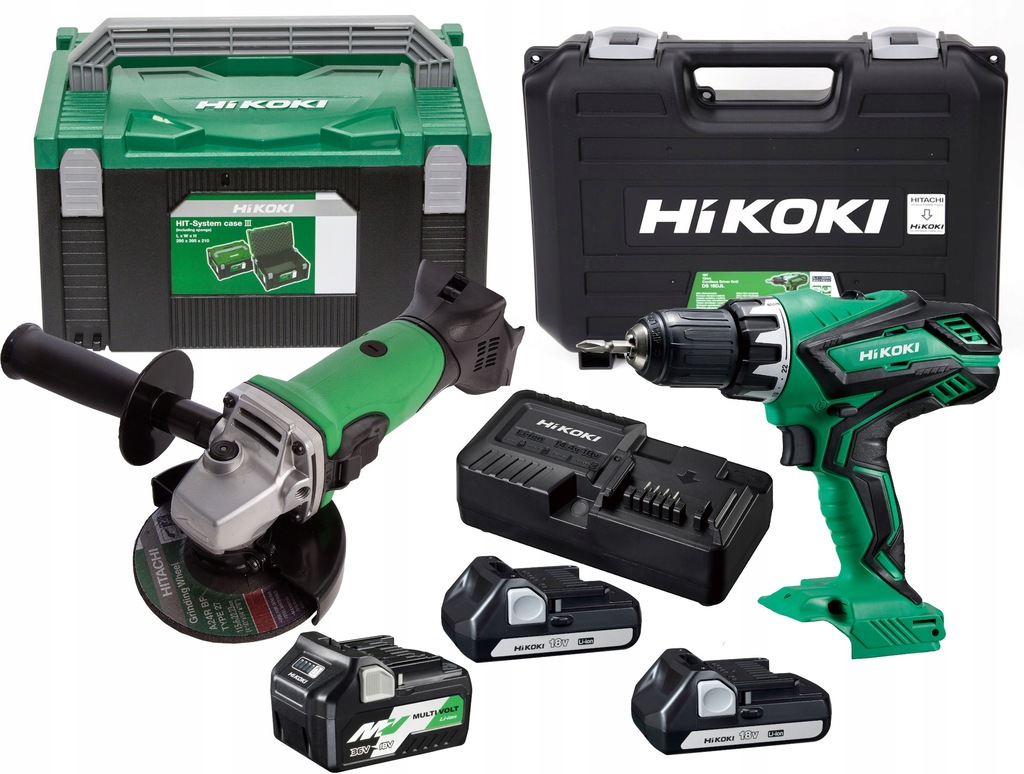 HIKOKI ZESTAW ELEKTRONARZĘDZI DS18DJL + G18DSL - 8660061173 - oficjalne archiwum Allegro