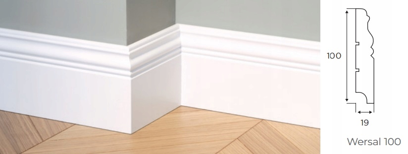 Listwa przypodłogowa biała Lagrus WERSAL 100 Plus - 12548804853 - oficjalne archiwum Allegro